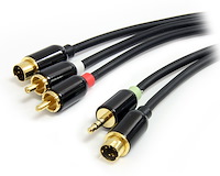 3 ft S-Video with 3.5 mm to RCA Stereo Audio Video Cable