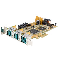 3 Port LP PCI Express 12V PoweredUSB Adapter Card - USB PlusPower