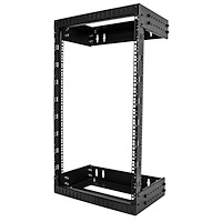 2-Post 18U Heavy-Duty Wall Mount Network Rack, 19" Open Frame Server ...