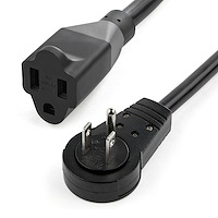 6ft Power Extension Cord - Rotating Plug - Computer Power Cables - External