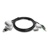 10ft (3m) Dual-DVI KVM Cable, USB 2.0, 3.5mm Audio, Universally ...