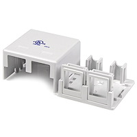 Dual Outlet Universal Wall Box - White